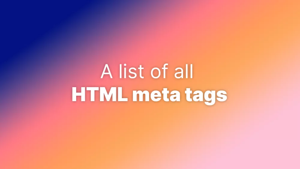 A list of all HTML meta tags - Accreditly